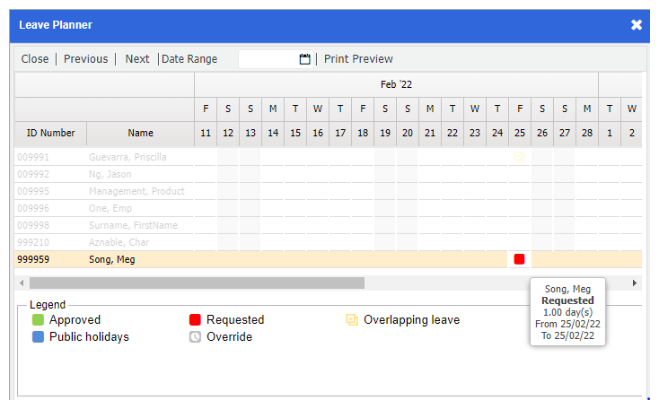 Review Leave Application