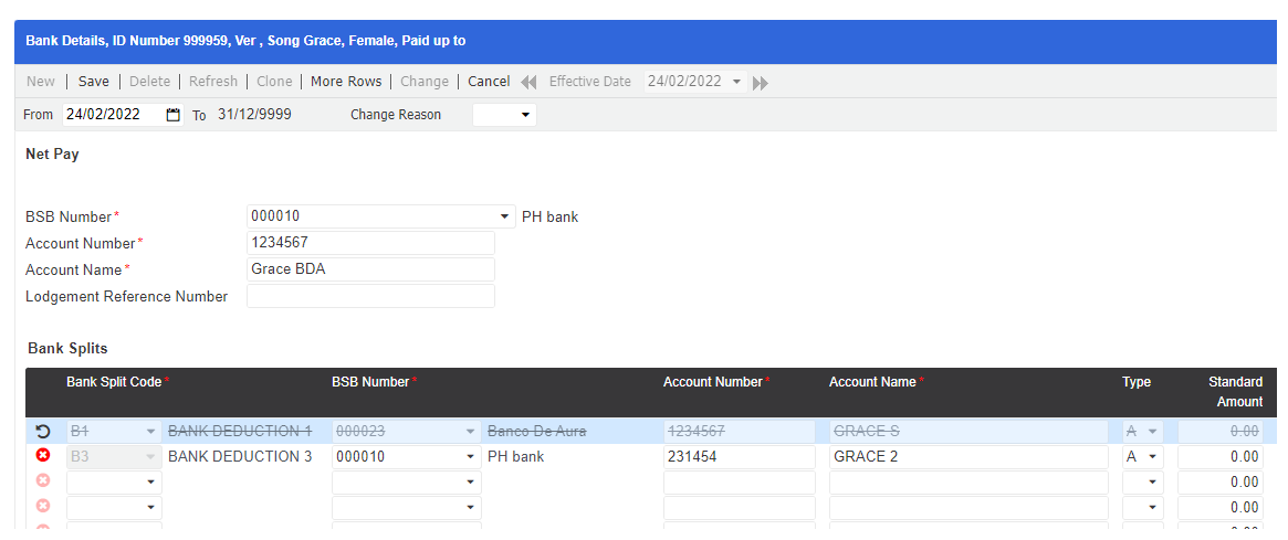 Bank Details